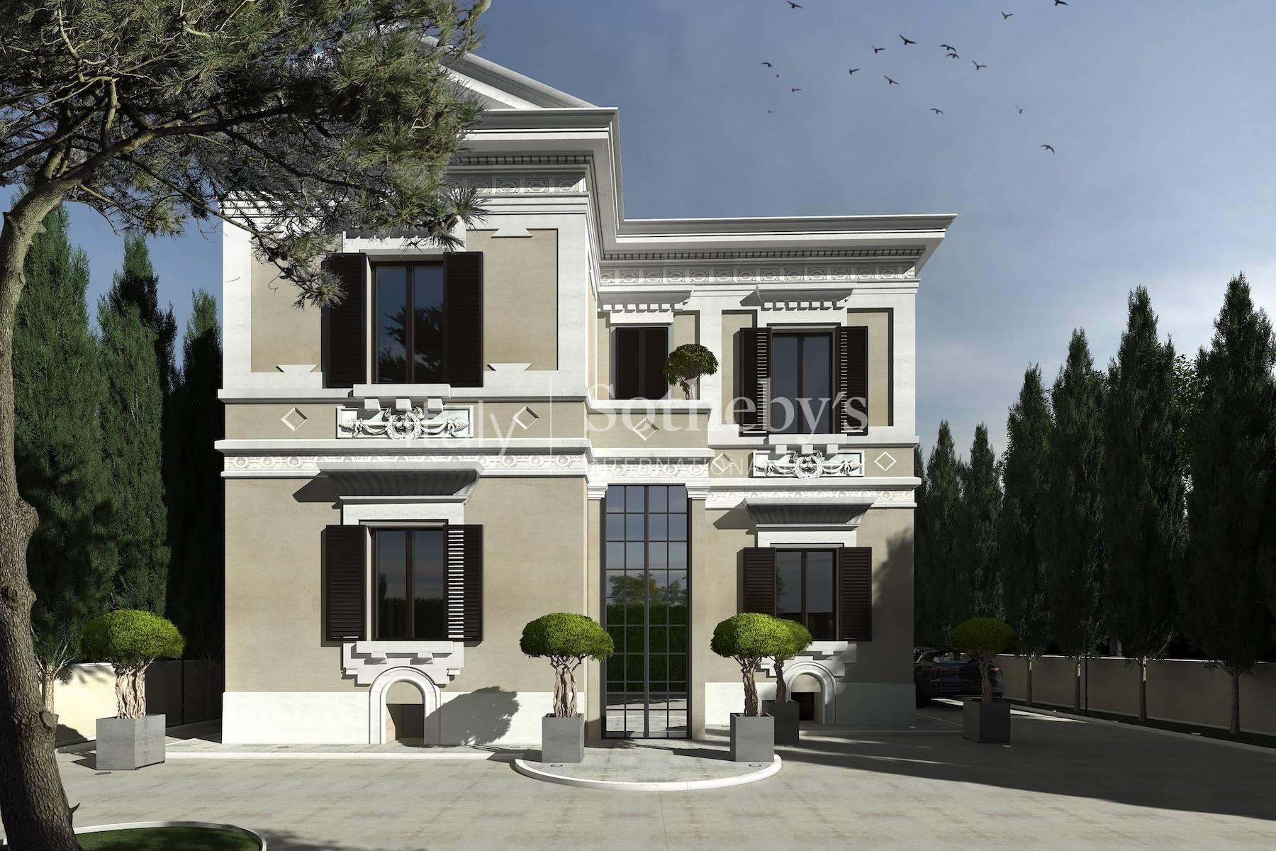 Modern Roman Architecture Mansions Historic Renovated Villa A Stone's